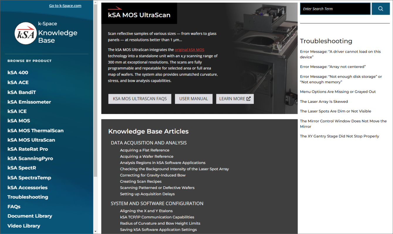 Introducing the New k-Space Knowledge Base - k-Space Associates, Inc.